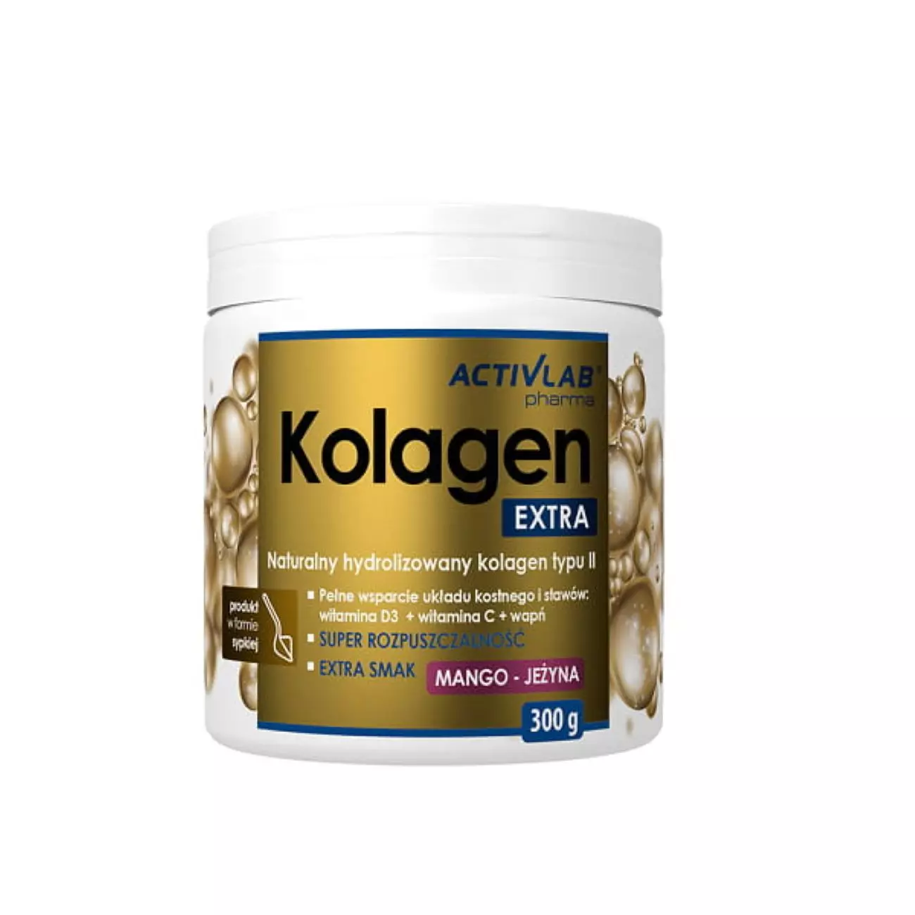 Kolagen Hydrolizowany Typu 2 Extra Activlab Mango-Jeżyna 300g - Drogeria internetowa